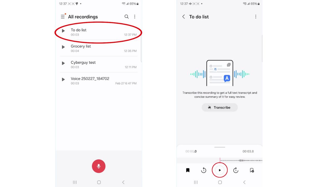 How to record voice notes on iPhone and Android - CyberGuy